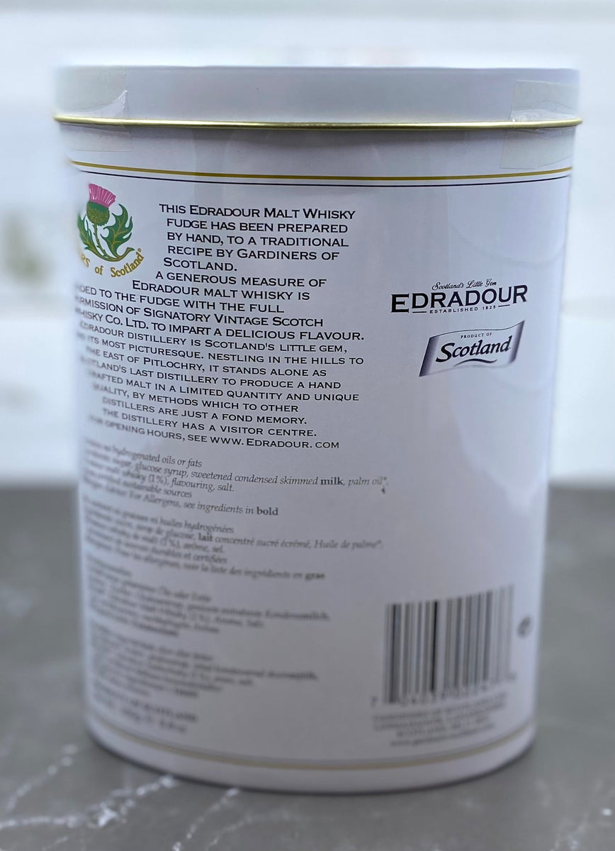 Edradour Scotch Whisky Fudge Tin – Thistle & Stitch