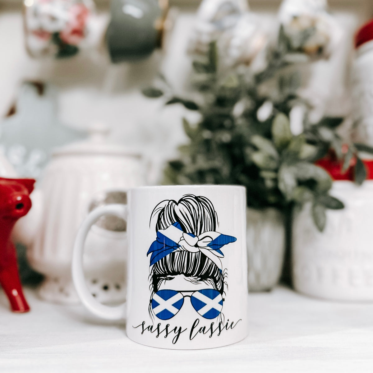 Sassy Lassie Messy Bun 11oz Ceramic Mug – Thistle & Stitch