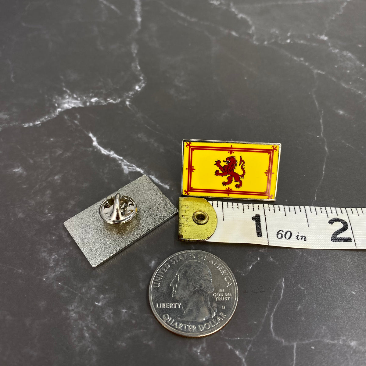 Saltire and Royal Flags of Scotland Small Enamel Coated Metal Pins ...