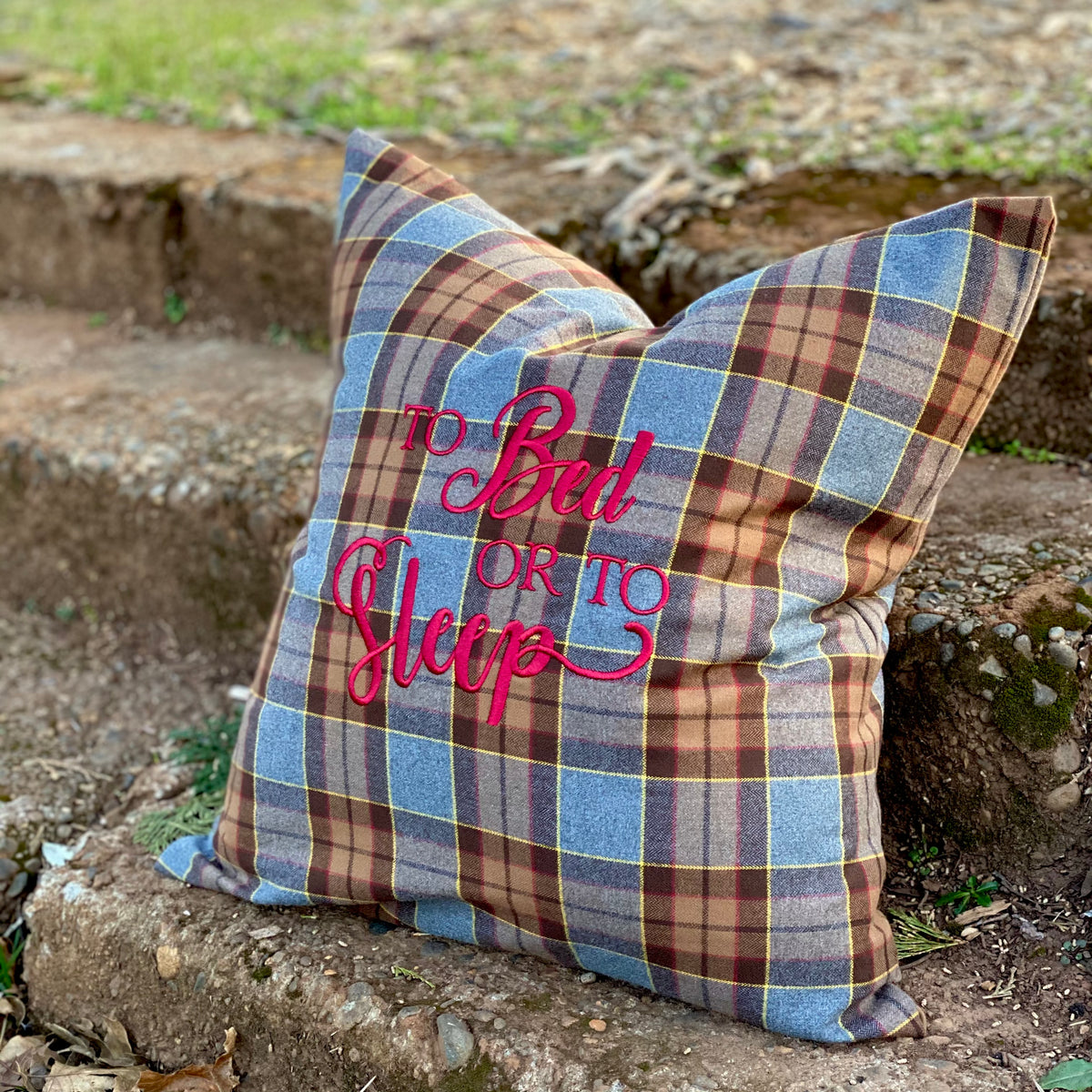 “To Bed or to Sleep” Outlander Quote Inspired Embroidered Flannel Enve ...